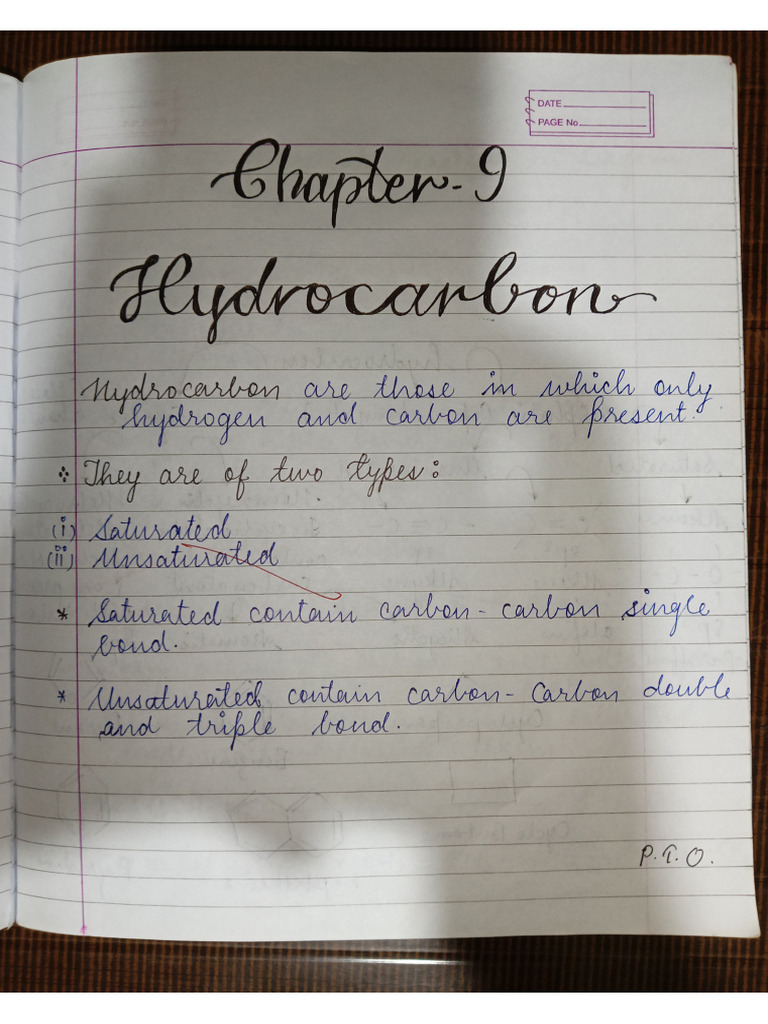 Hydrocarbons Notes | PDF