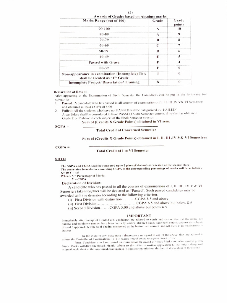 Grade To Percentage Conversion | PDF | Numbers | Evaluation