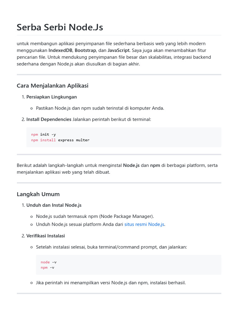 Serba Serbi Node - Js | PDF
