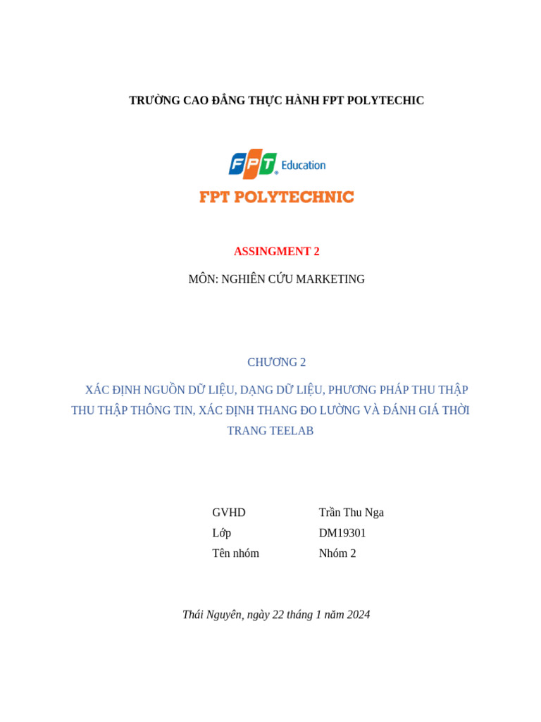 Assignment 2 - NC MKT - Nhóm 2 | PDF