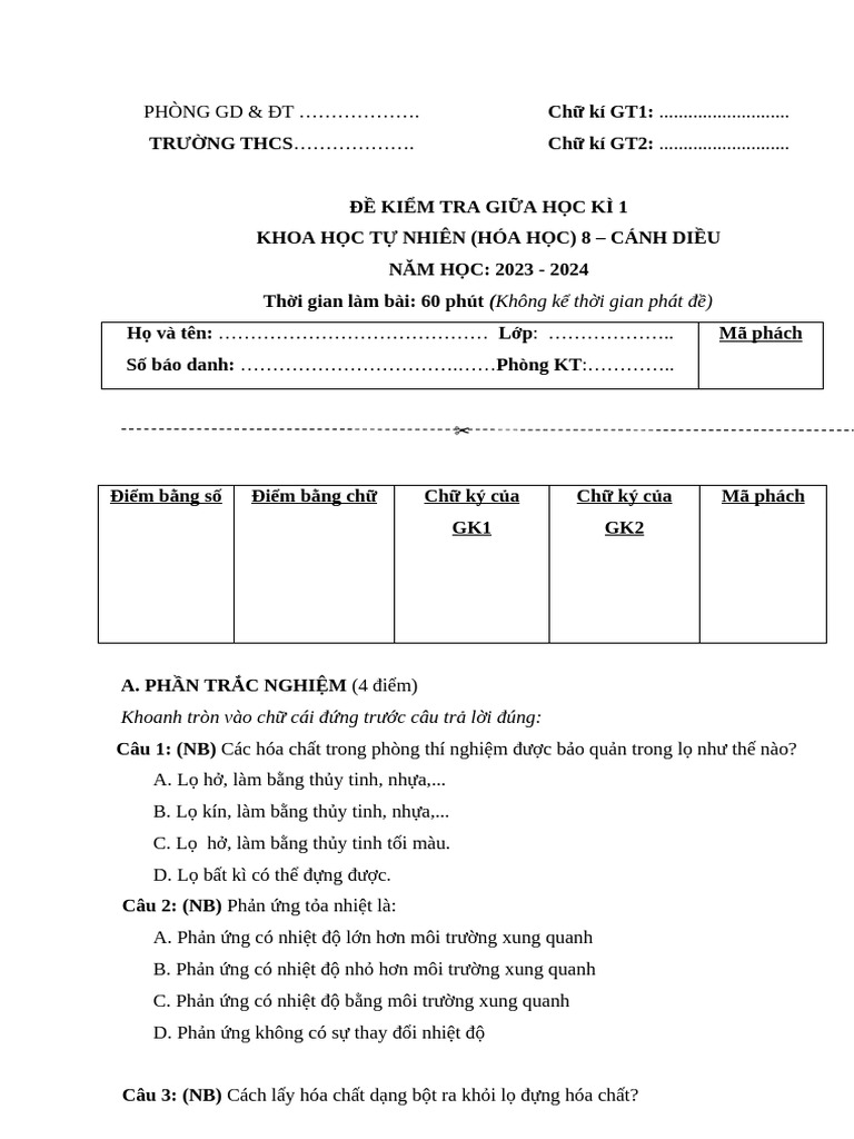 CD de 1 ghk1 Hoa 8 0 | PDF