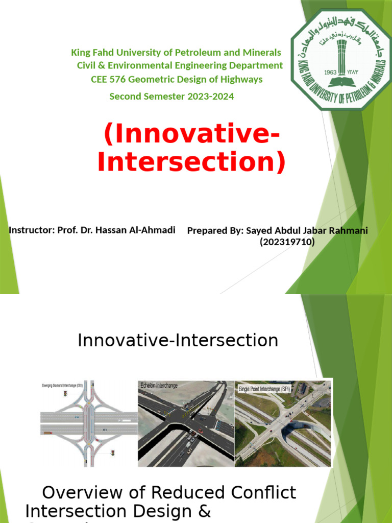 Innovative-Intersection( sayed rahmani) | PDF | Interchange (Road ... Innovative-Intersection( sayed rahmani) | PDF | Interchange (Road ...
