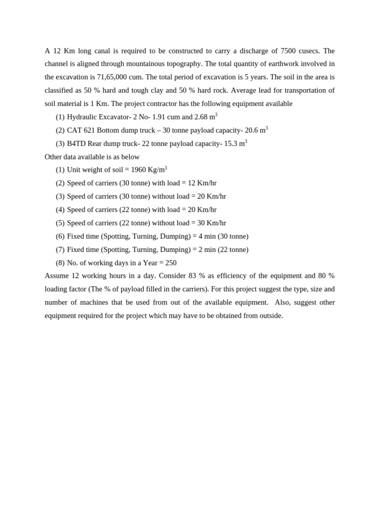 Excavation Example | PDF