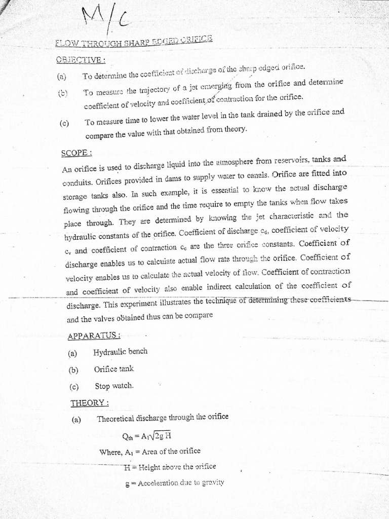 Fluid Lab Sheet | PDF