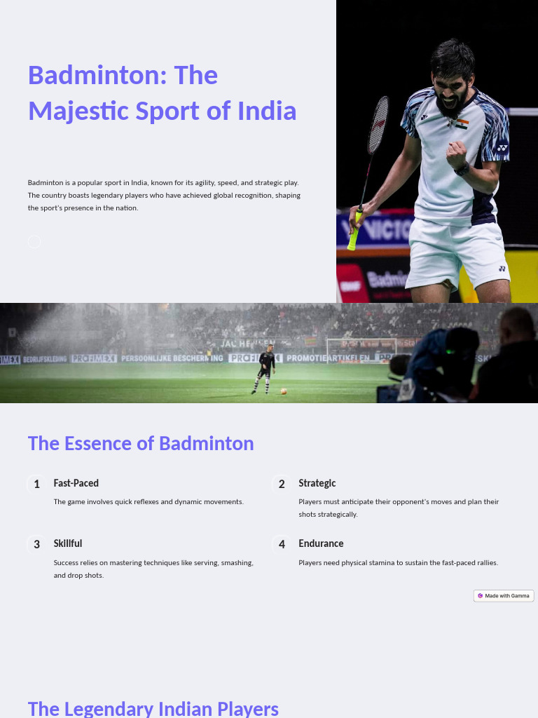 Badminton The Majestic Sport of India | PDF | Sports
