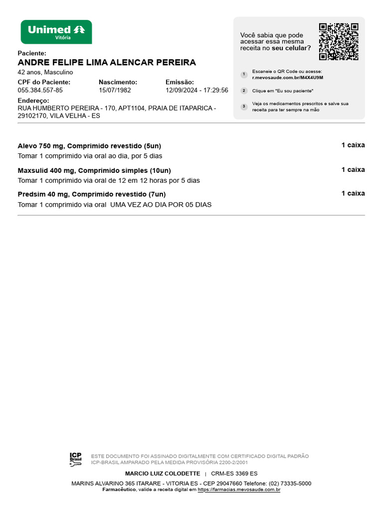 Andre Felipe Lima Alencar Pereira: Alevo 750 MG, Comprimido Revestido ...