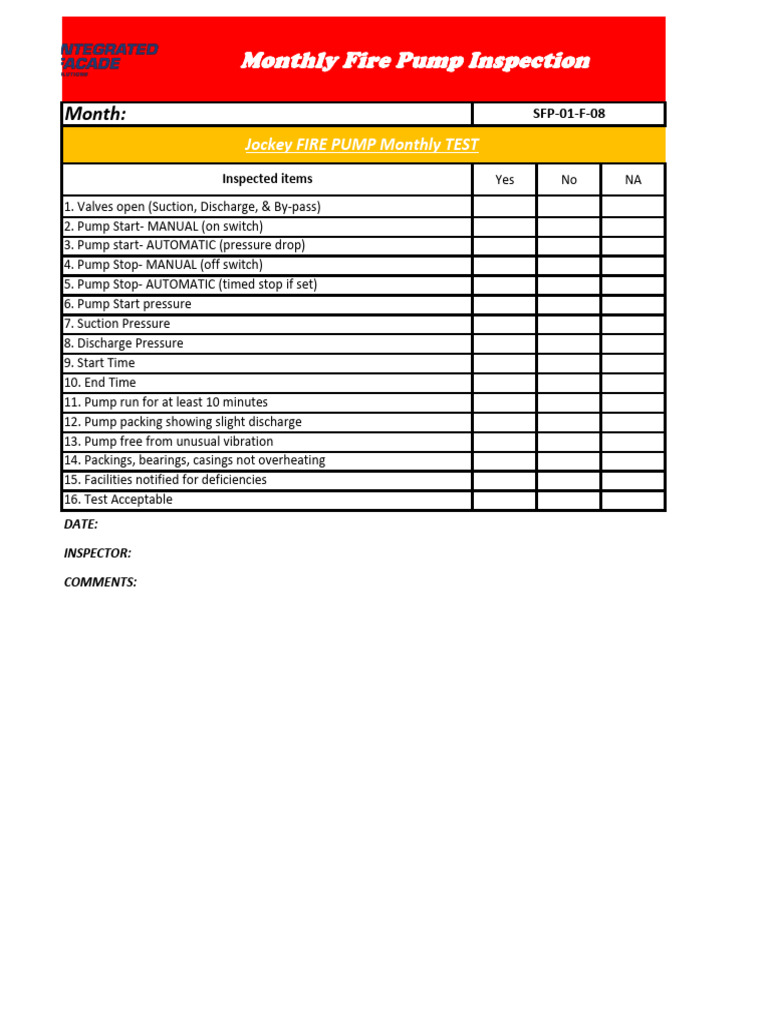 Jockey pump inspection | PDF
