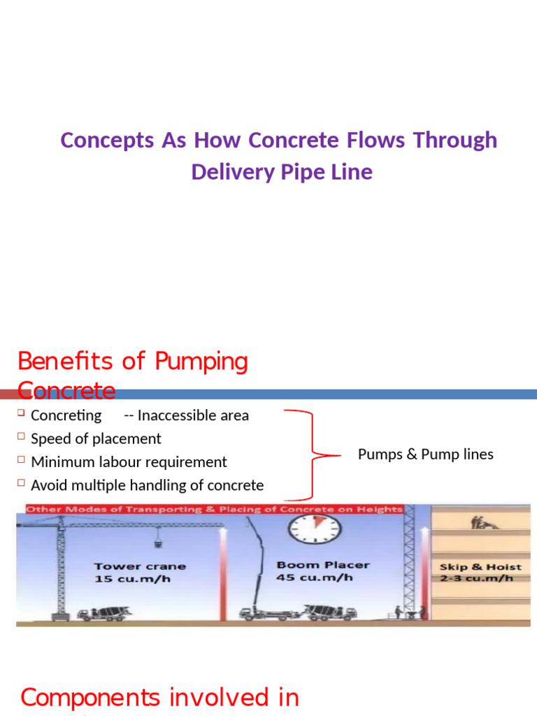 Session 06 - Pumping of Concrete-Basic Principles of Flow of Concrete | PDF | Pump | Concrete