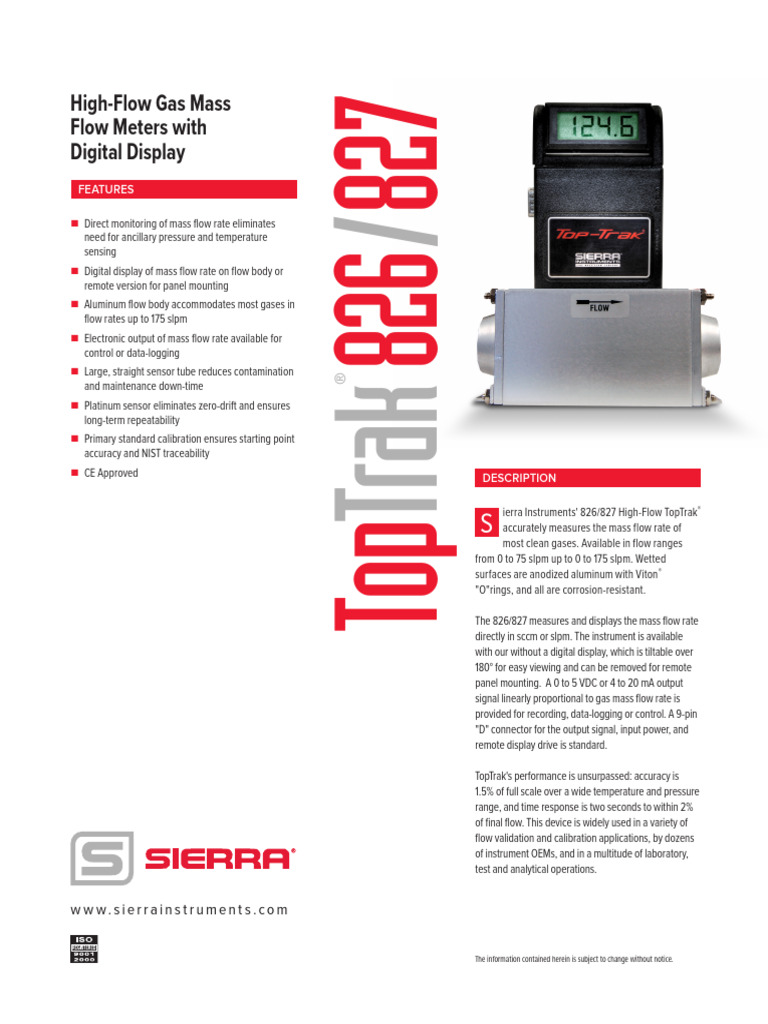 826827 | PDF | Flow Measurement | Gases