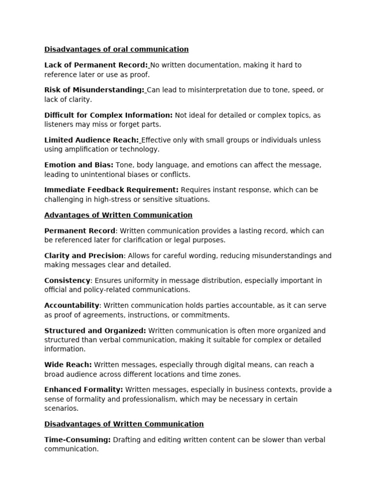 Advantages of Written Communication | PDF | Communication | Learning
