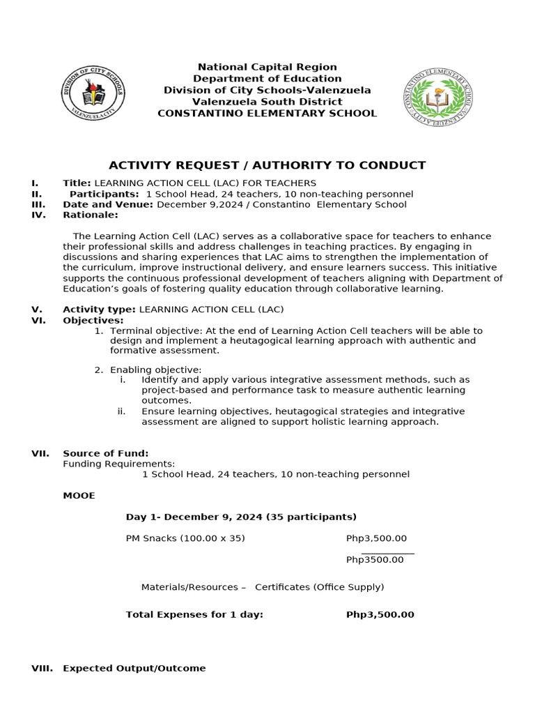 1st LAC For December 2024 | PDF | Educational Assessment | Teachers