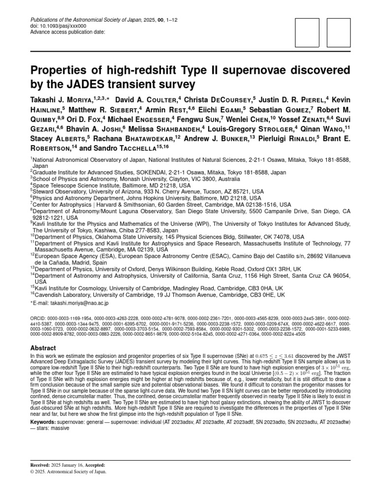 2501.08969v1 | PDF | Supernova | Redshift