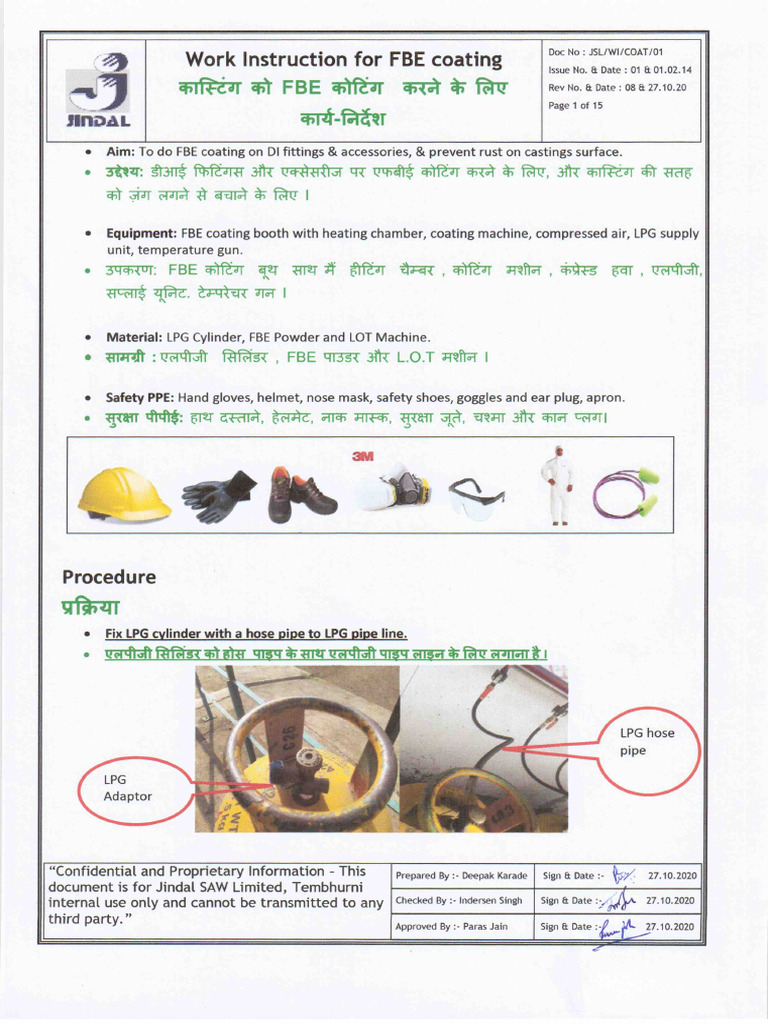WI-COAT-01 COATING - FBE Coating Process R8 | PDF