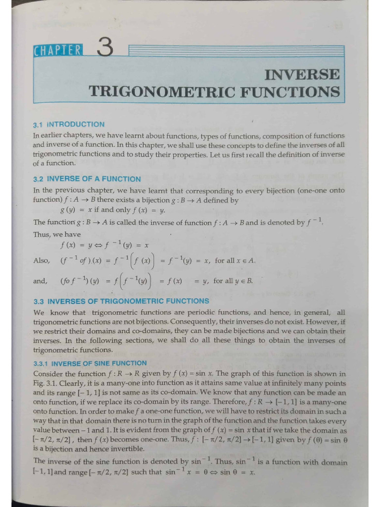 Inverse Trigonometric Functions Rd | PDF