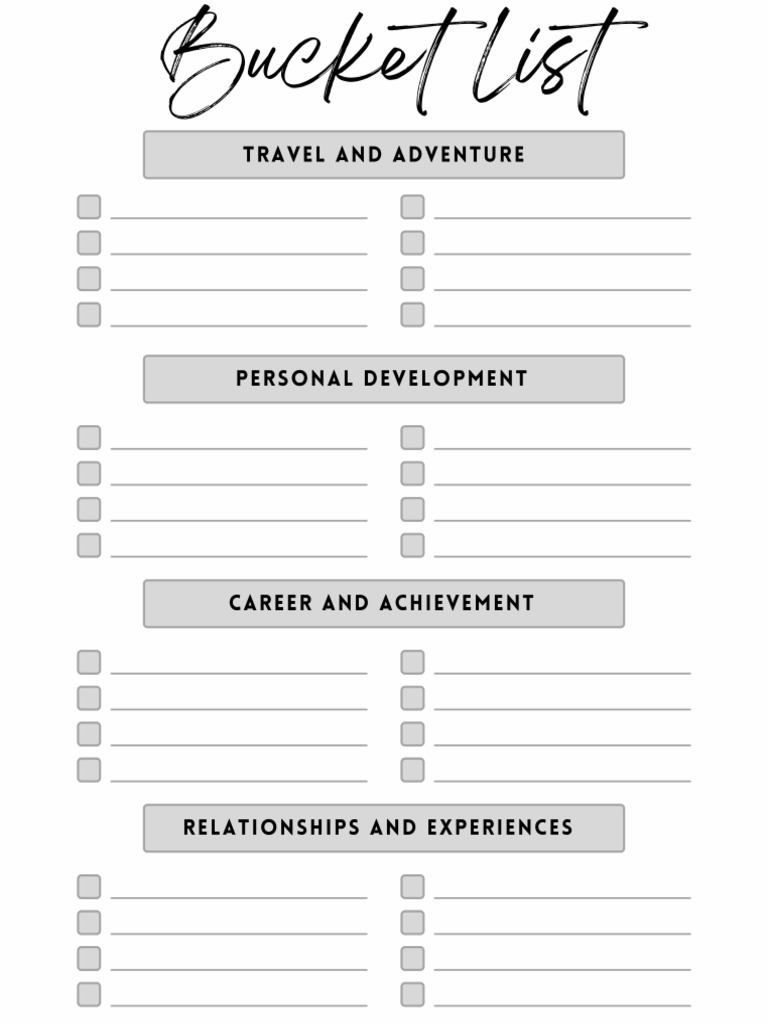 bucket-list-template | PDF