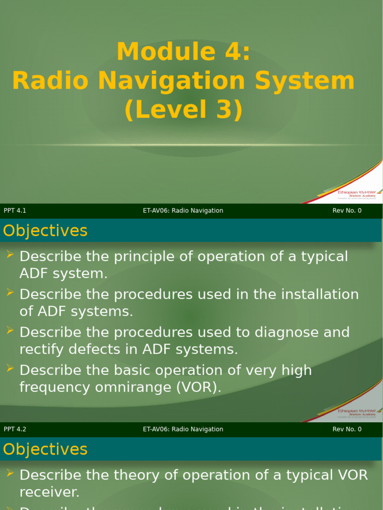 ET-AV06 M4 Navigation PPT Final R0 | PDF | Radio | Wireless