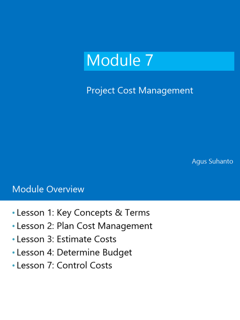 Week 7 Project Cost Management | PDF | Project Management | Business