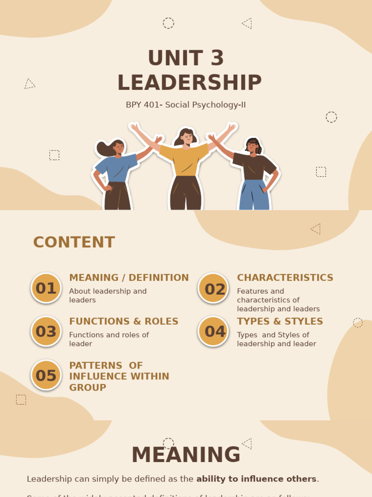 Leadership Insights for Students | PDF | Leadership | Social Psychology