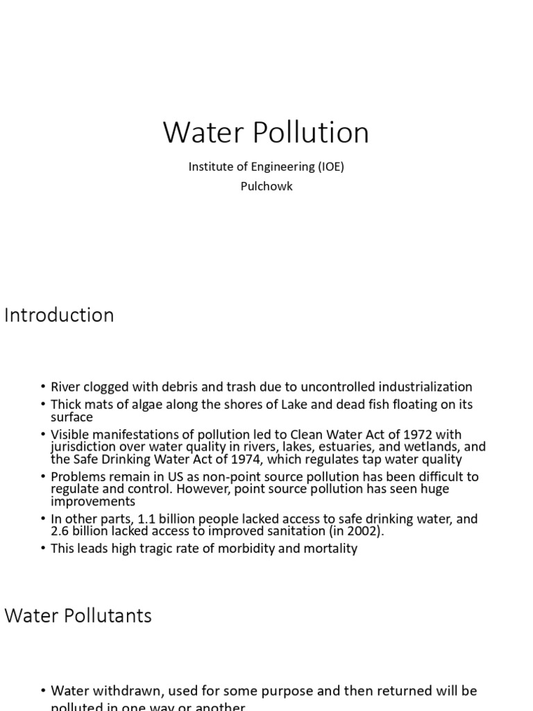 Module 2 | PDF | Water Pollution | Sewage Treatment