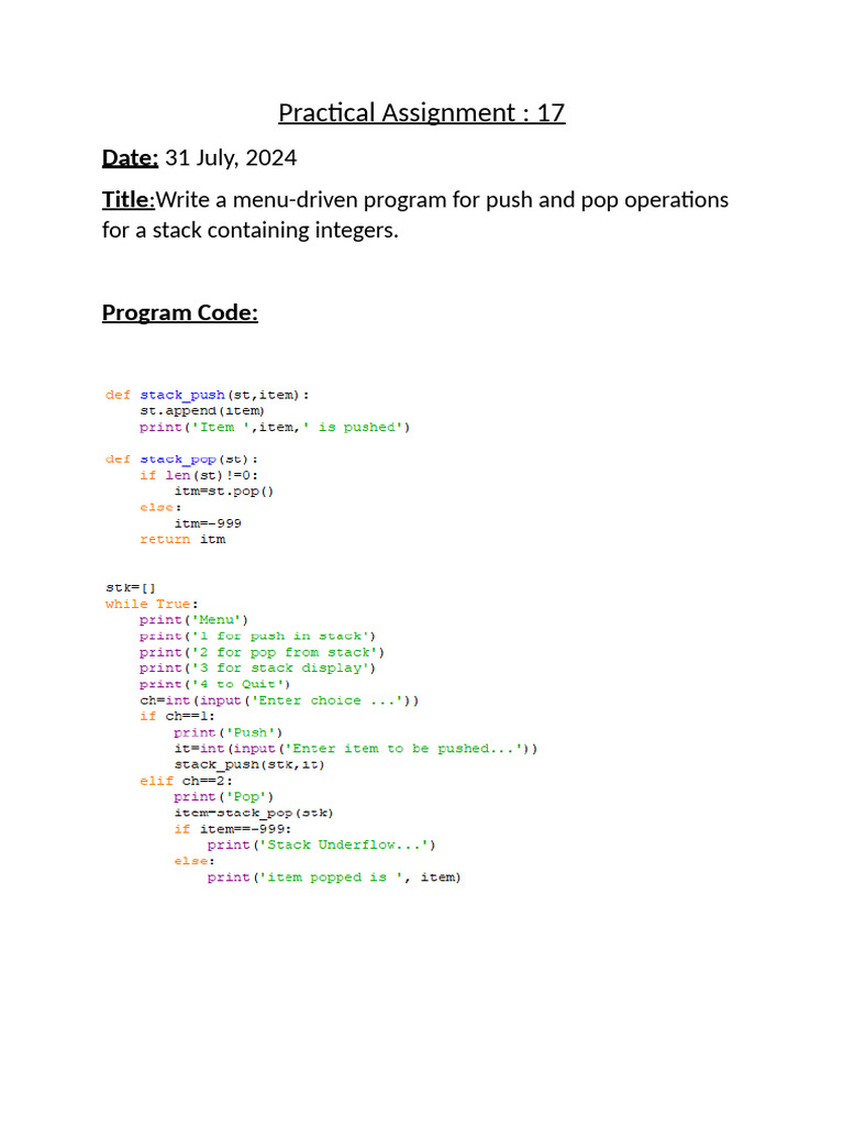 Cs Practical Assignment 17 22 Pdf Parameter Computer Programming Software Engineering