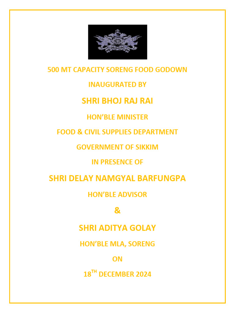 Inaguration Format Soreng Final | PDF