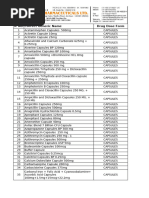Comprehensive Drug Formulations List | PDF | Drugs | Pharmacology
