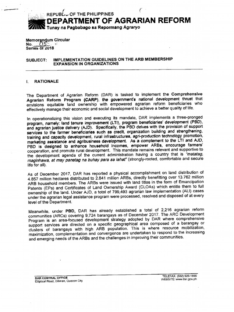 MC 05 Implementation Guidelines On The Arb Membership Expansion in ...