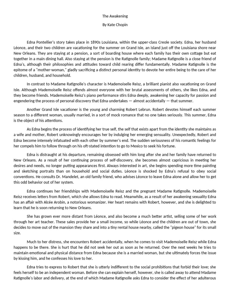 The Awakening | PDF | The Awakening (Chopin Novel)