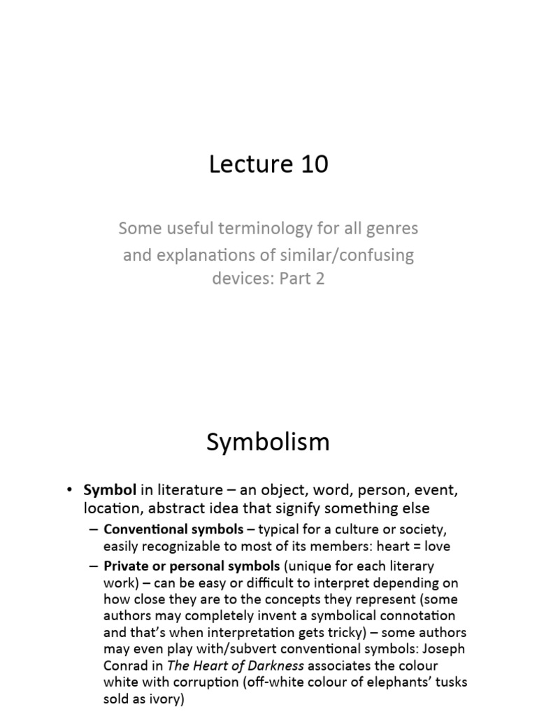 10. Useful terminology 2 | PDF | Symbols | Allegory