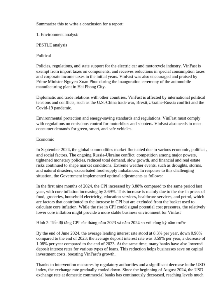 Vinfast Pestle Analysis Market Insights Pdf Toyota Electric Vehicle