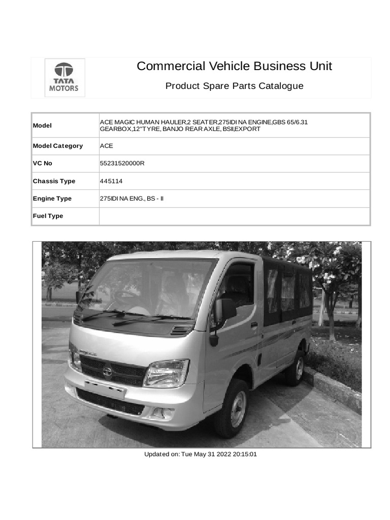 ACE Magic Human Hauler Parts Catalogue | PDF | Engineering | Propulsion