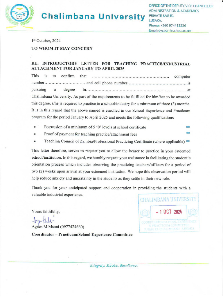 Introductory Letter | PDF