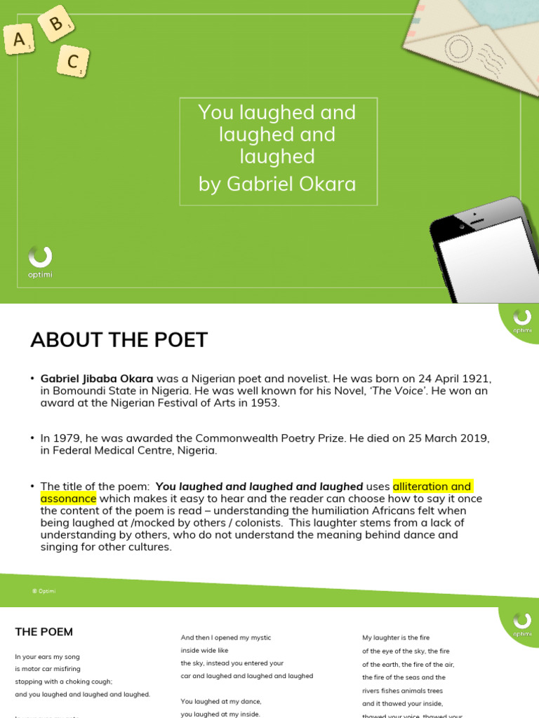 Analysis of "You Laughed and Laughed" | PDF | Poetry | Laughter