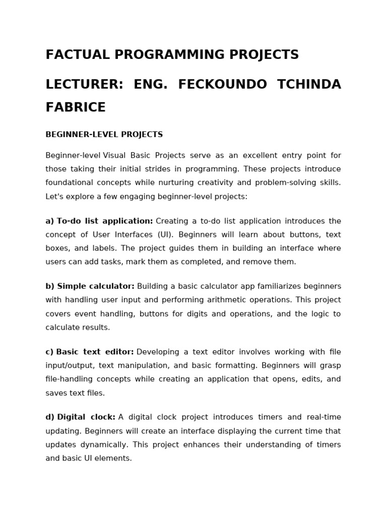 Factual Programming Projects | PDF | Artificial Intelligence ...