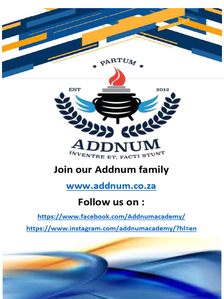 Addnum Information Pack 2025 | PDF | Learning | Science, Technology ...