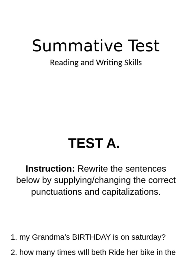Reading & Writing Skills Test | PDF | Credit Card | Credit
