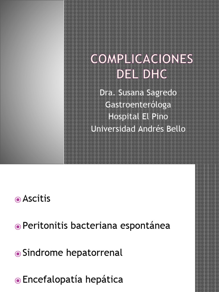 Complicaciones del DHC | PDF | Enfermedades y trastornos | Especialidades Medicas