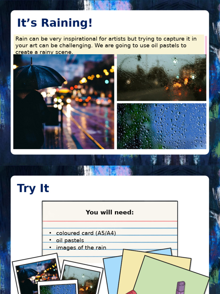 Week 5 Rain Art Activity Cover | PDF
