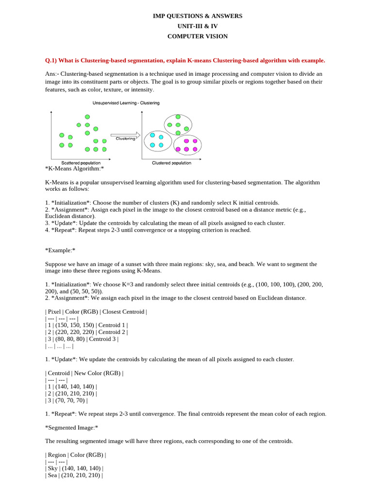 Computer Vision Segmentation Techniques | PDF | Shape | Image Segmentation