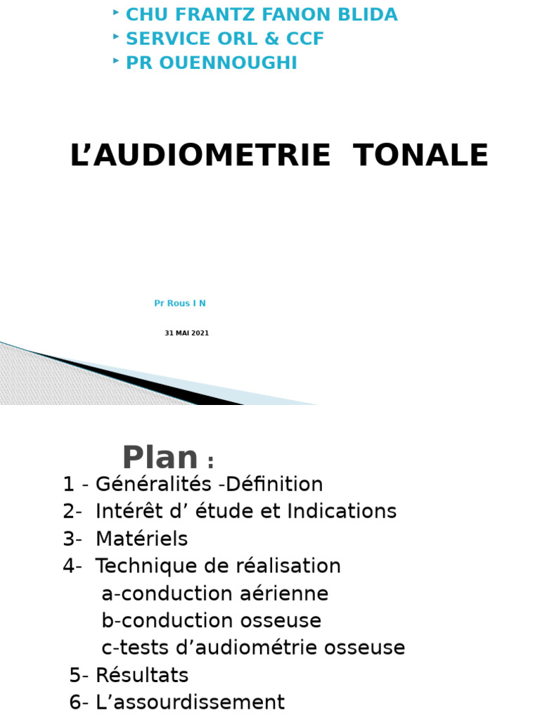 Audiometrie Tonale 2 | PDF | Audition | Audiologie