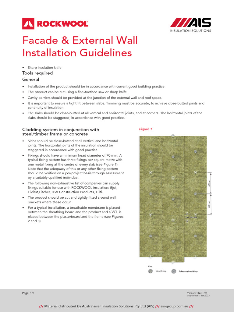 AIS ROCKWOOL Facade External Wall InstallationGuidelines 123 1 V1 | PDF ...