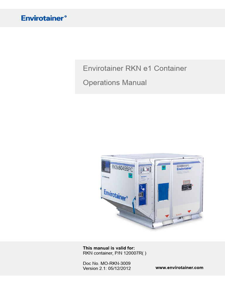 Envirotainer OpManRKNe1 | PDF | Cargo | Switch