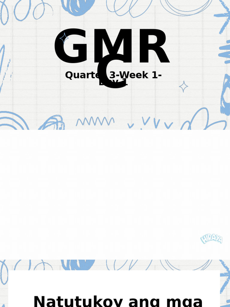 GMRC1 Q3 Week1 | PDF