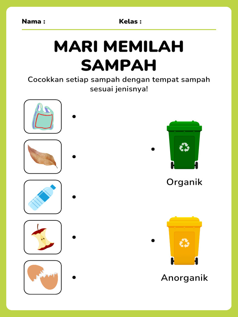 Panduan Memilah Sampah Organik & Anorganik | PDF