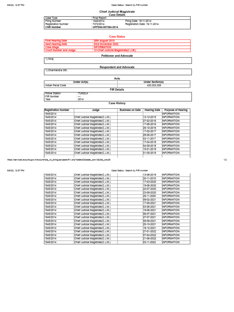 Case Status _ | PDF | Magistrate | Justice