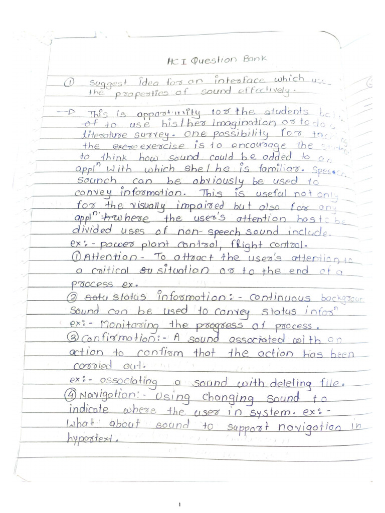HCI questions bank | PDF