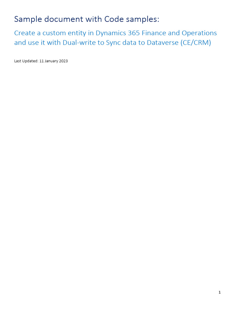 Dual Write005 Create A Custom Entity In Fando And Then Use It With