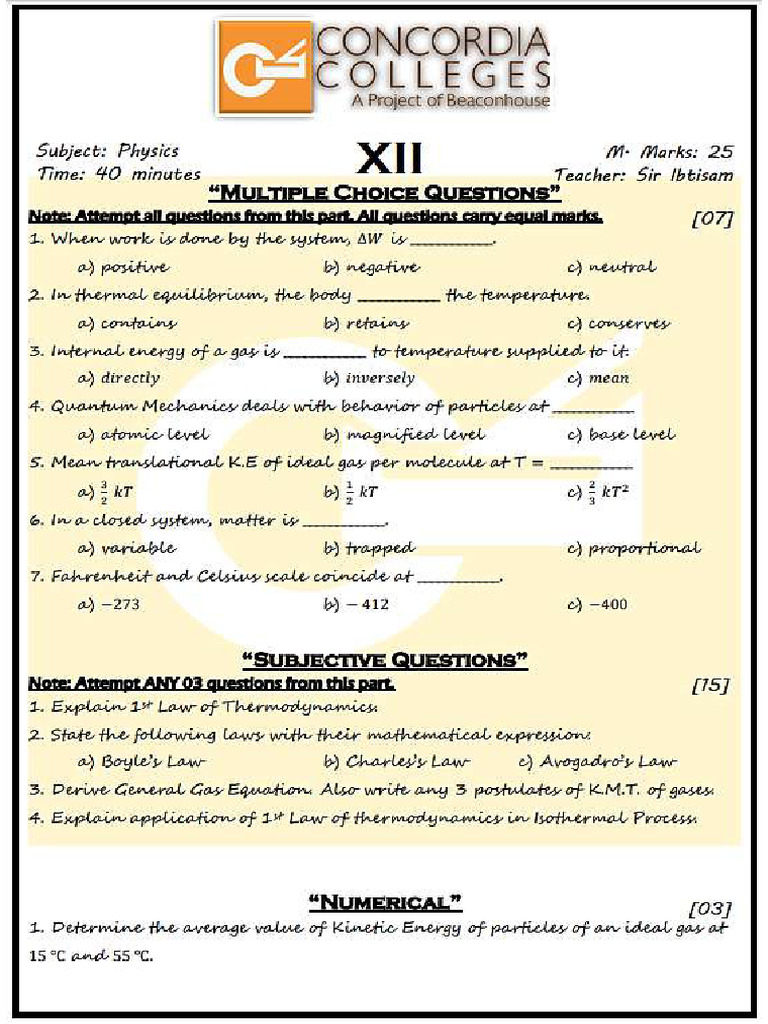 Phy XII-2 (Garden Campus) | PDF