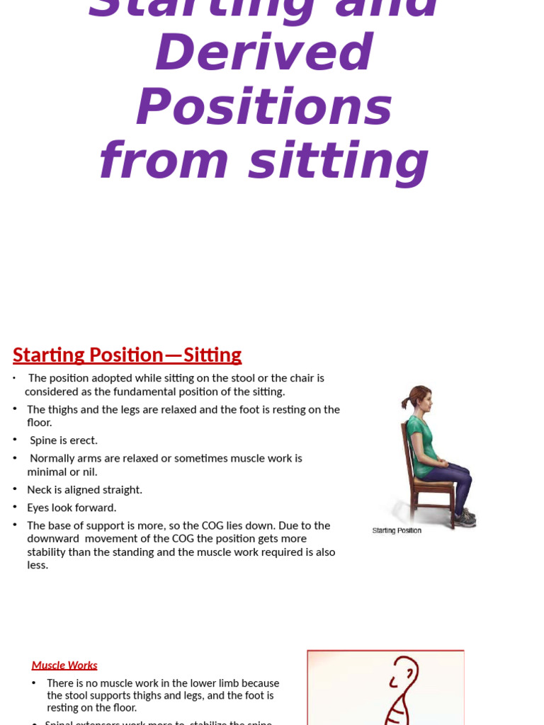 Derived Sitting Positions and Uses | PDF | Anatomical Terms Of Motion ...
