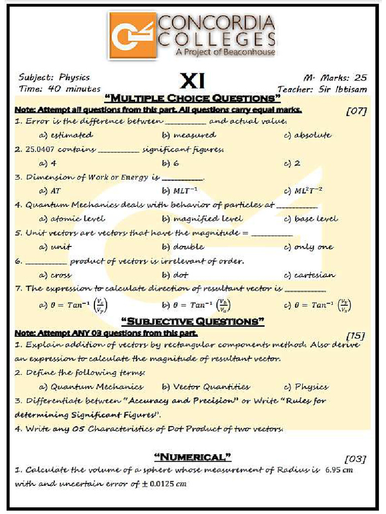 Phy XI-4 (Garden Campus) | PDF